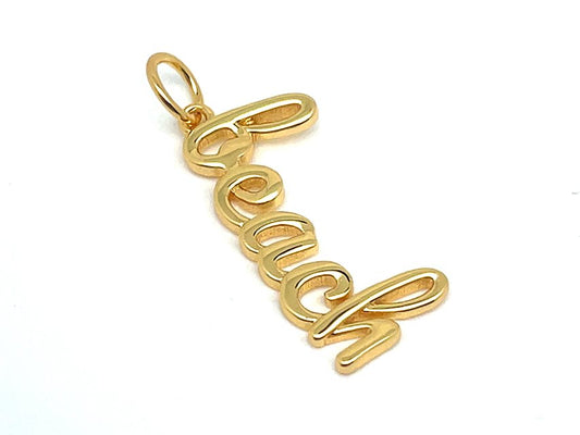 Elegant Beach Word Pendant Gold & Silver | LINK Necklaces
