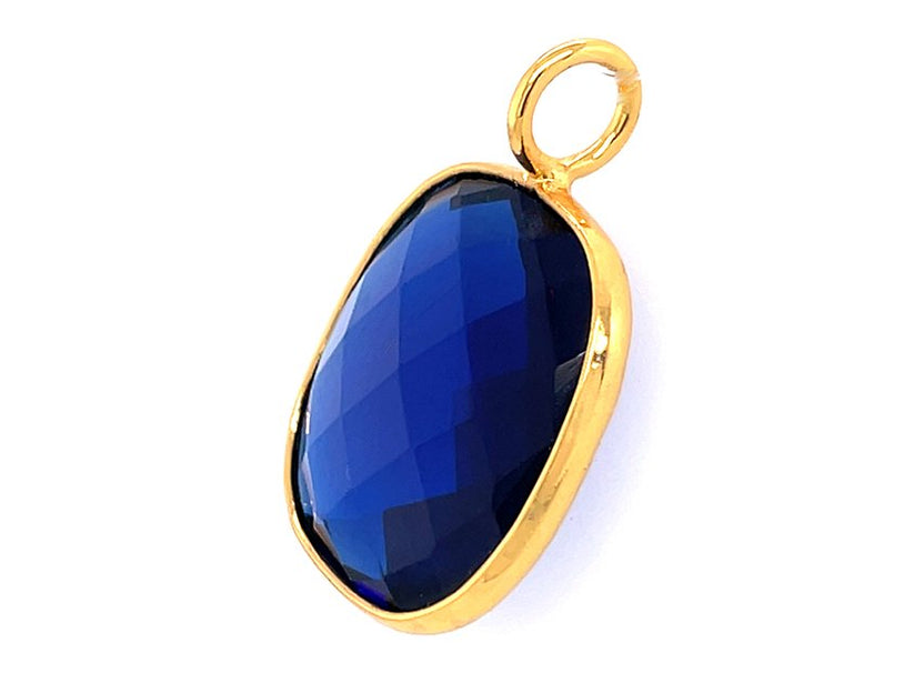 Royal Blue Infinity Square Pendant Gold & Silver | LINK Necklaces