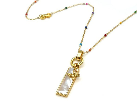 Vibrant Rainbow Chain with Chain Link Clasp Set | LINK Necklaces